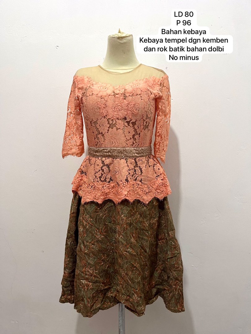 DRESS KEBAYA KEMBEN TEMPEL DAN ROK TEMPEL LD KECIL PREMIUM DRESS PESTA ...