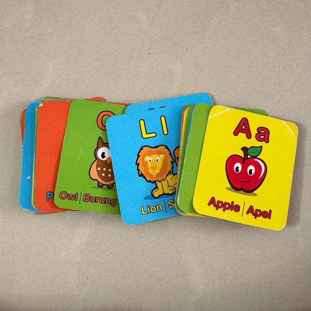 Flashcard kartu belajar alfabet alphabet, Toys & Collectibles ...