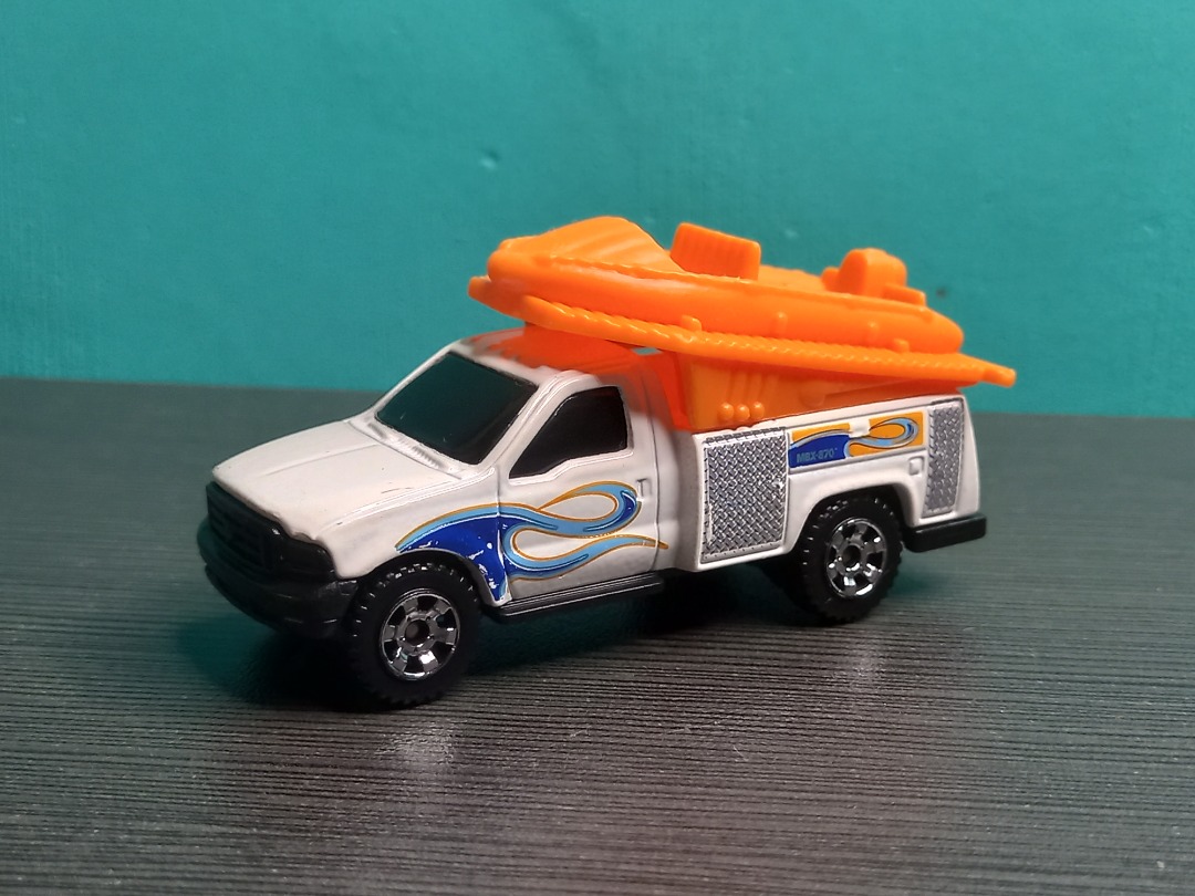 Ford F-150 Super Duty with Raft 1999, 2012 Mattel Matchbox Diecast ...