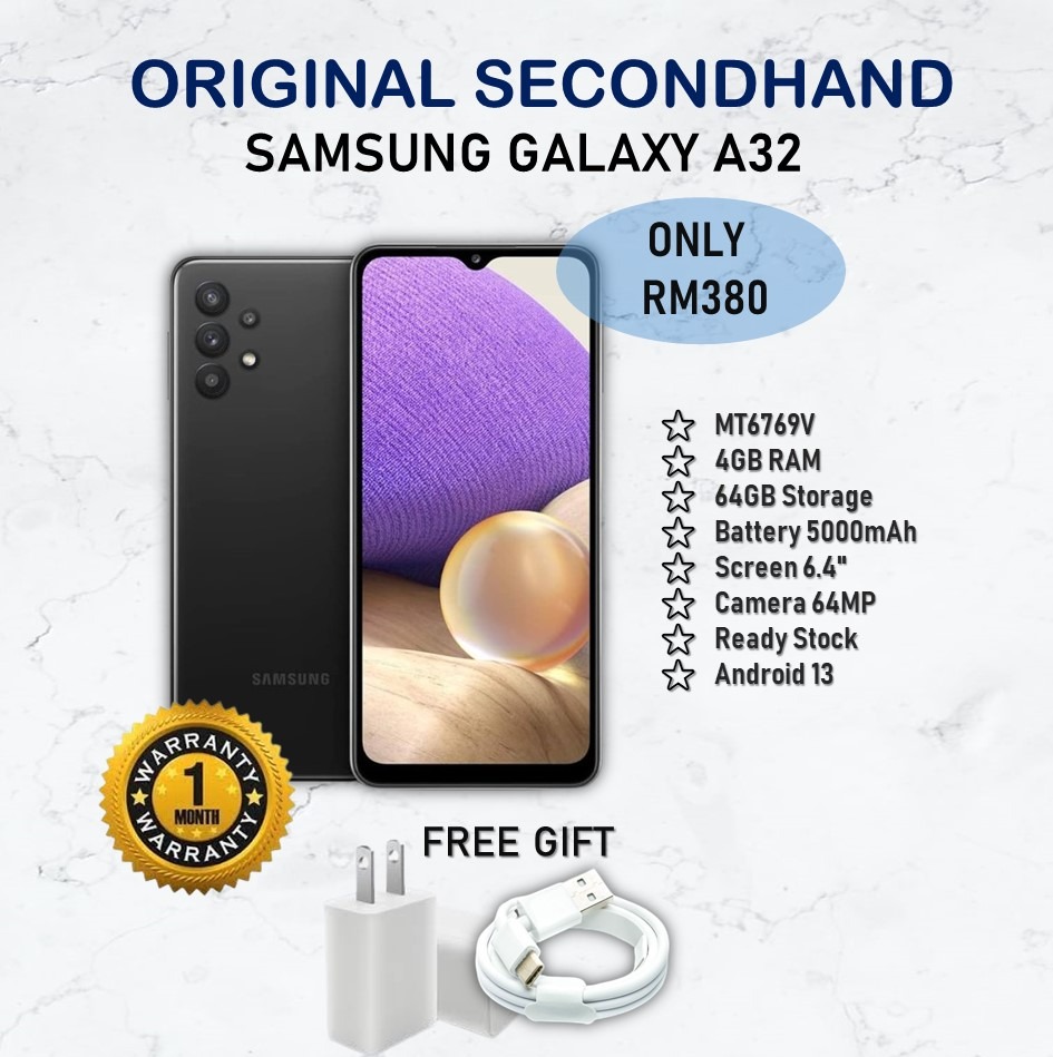 Galaxy A32 5G Awesome Black 64GB, Mobile Phones & Gadgets, Mobile ...