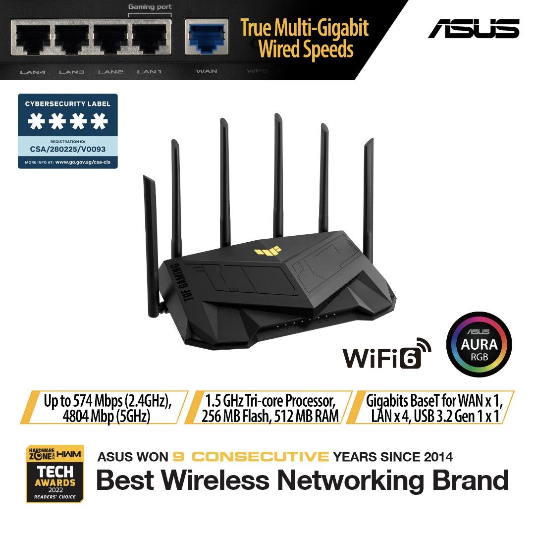Gaming grade Wifi6 router (up to S$299), Computers & Tech, Parts & Accessories, Networking on ...