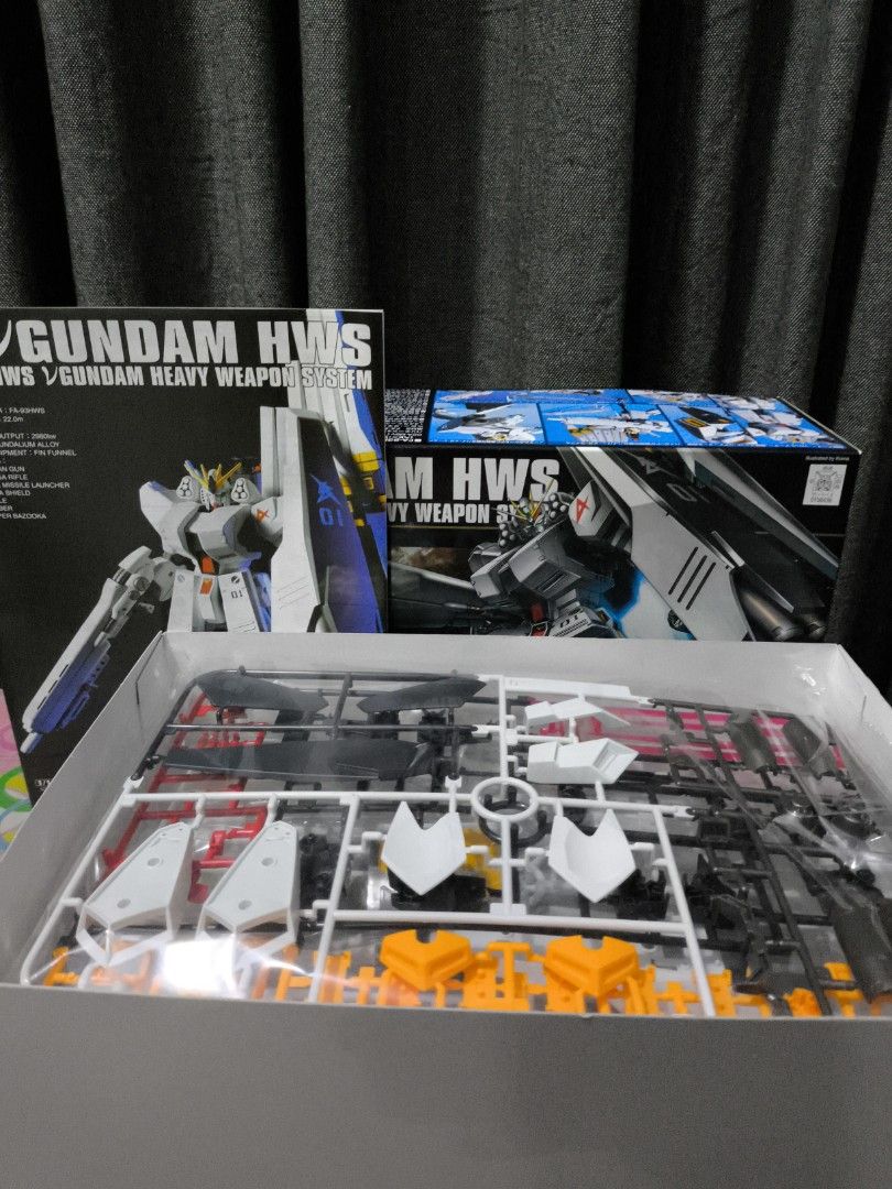 HG NU GUNDAM HWS HEAVY WEAPON SYSTEM BANDAI, Hobbies & Toys, Toys & Games on Carousell