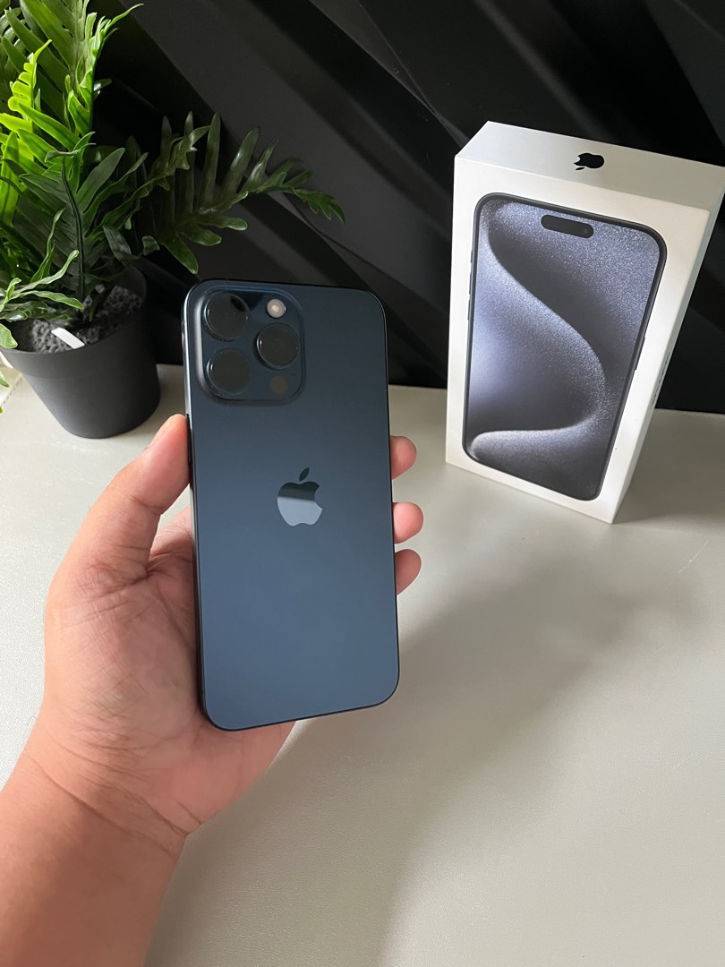 Iphone 15 promax 256 ibox blue titanium, Telepon Seluler & Tablet ...