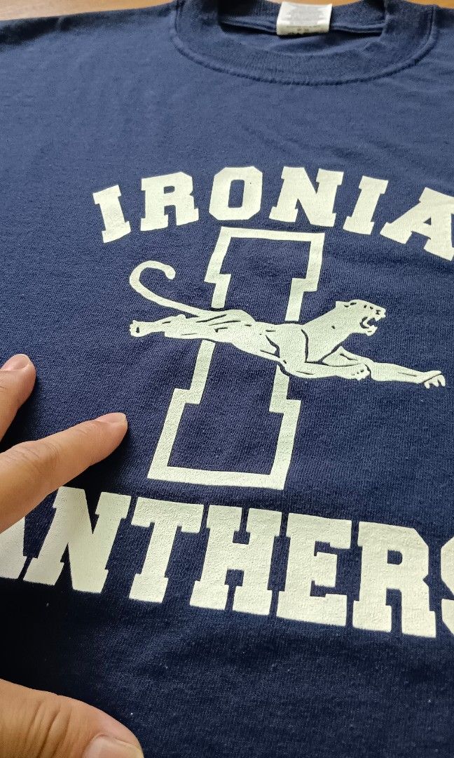 Ironia/ panthers/ college/ logo/ vtg/ 90s., Men's Fashion, Tops & Sets ...