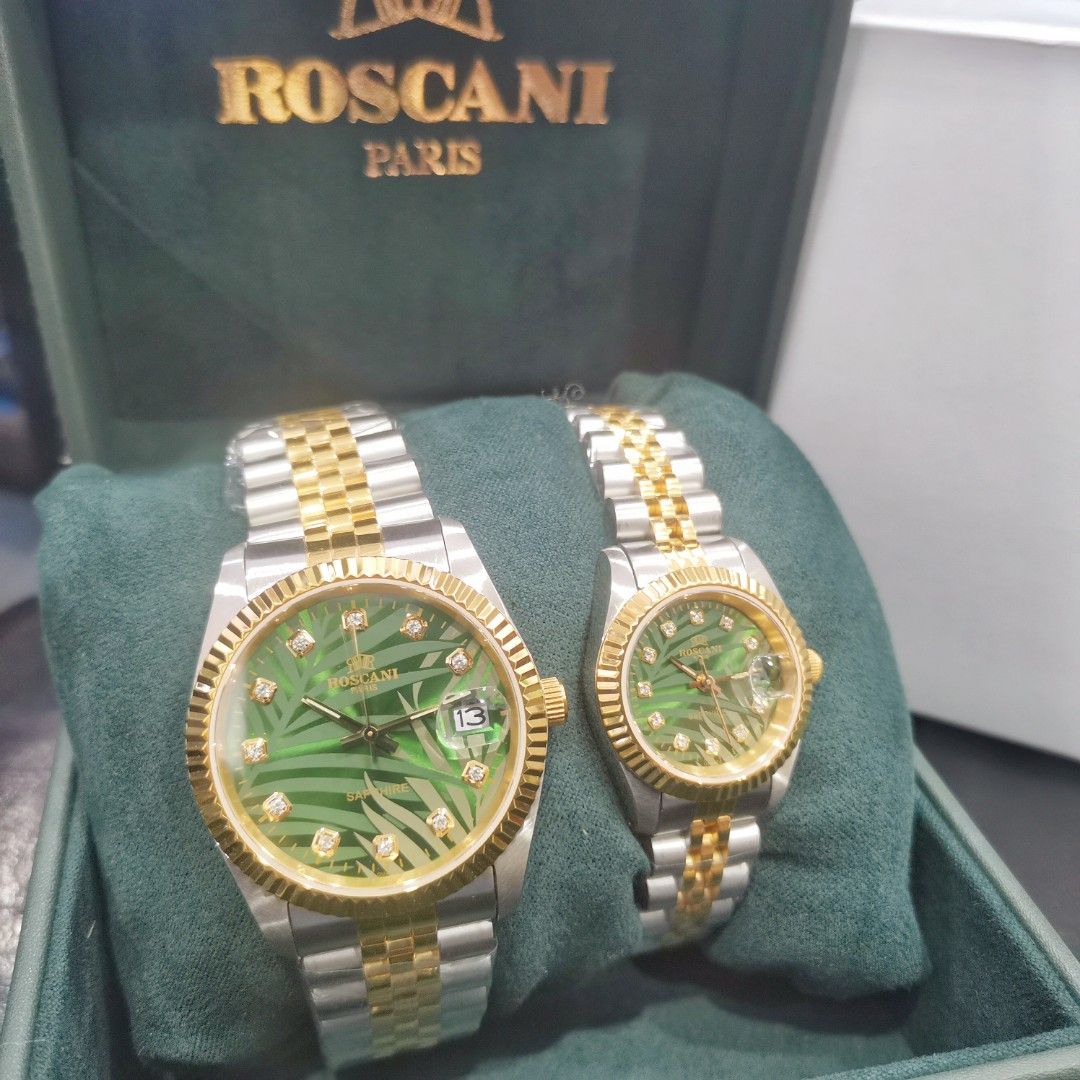 Jam Couple Roscani Sapphire Watch Quartz, Women's Fashion, Watches ...