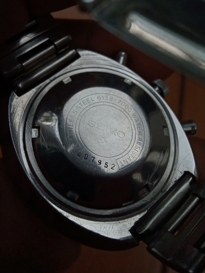 Jam SEIKO Slide rule calculator chronograph automatic original Japan no ...