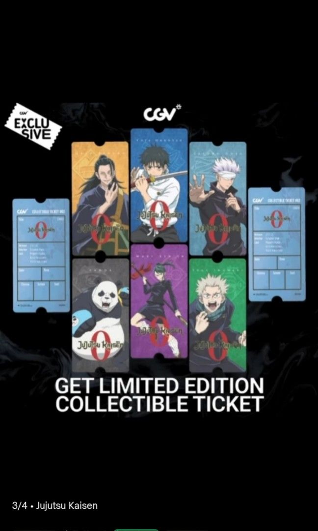 Jujutsu kaisen 0 collectible limited edition cgv, Toys & Collectibles ...