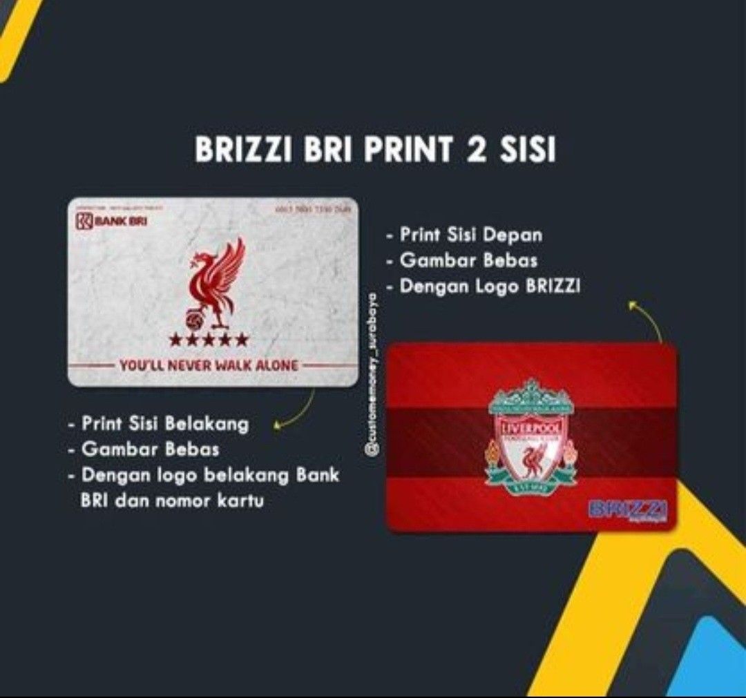Kartu E Toll Mandiri, BCA, BRI, BNI Custom 2 Sisi Print UV (Bukan ...