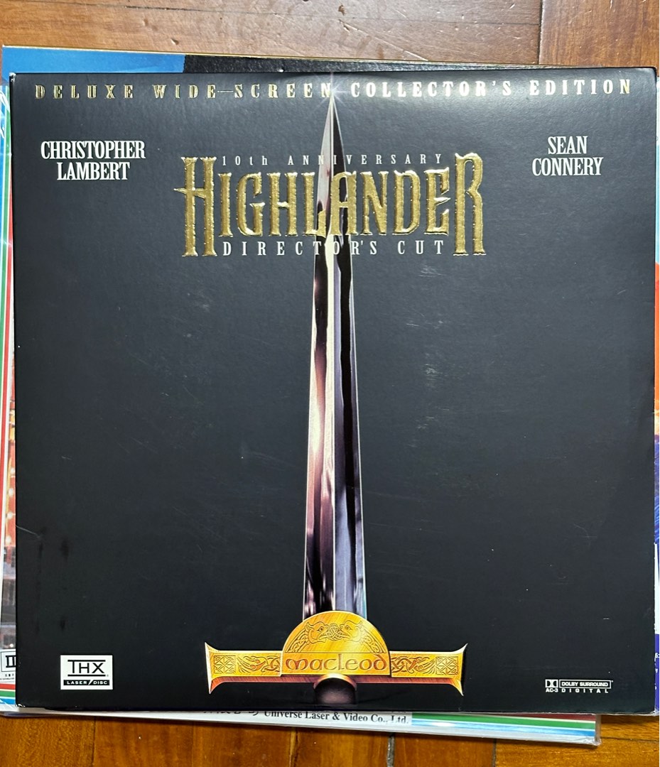 Laserdisc HIGHLANDER (1986) Directors Cut Deluxe Wide-Screen Collector ...