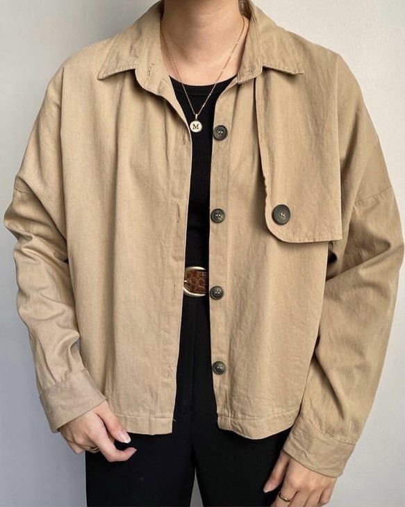 Light brown crop jacket, Women's Fashion, Coats, Jackets and Outerwear ...