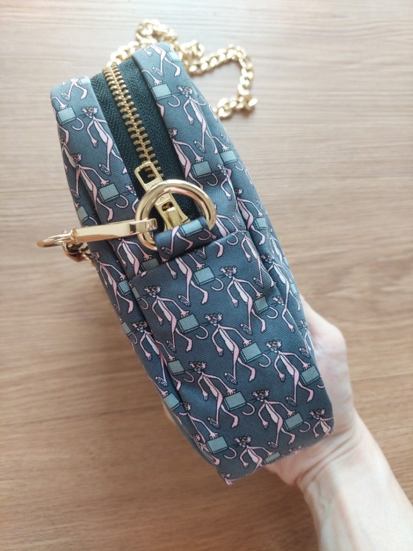 Loewe X Pink Panther Tag Made in Italy 100% All Silk Puffer Phonebag ...