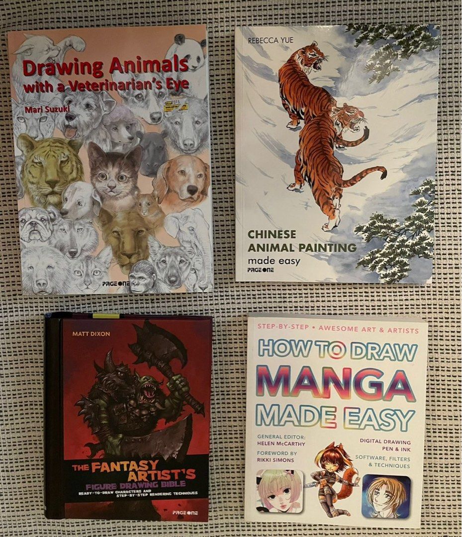 multiple art books: how to draw manga, how to draw fantasy, chinese ...