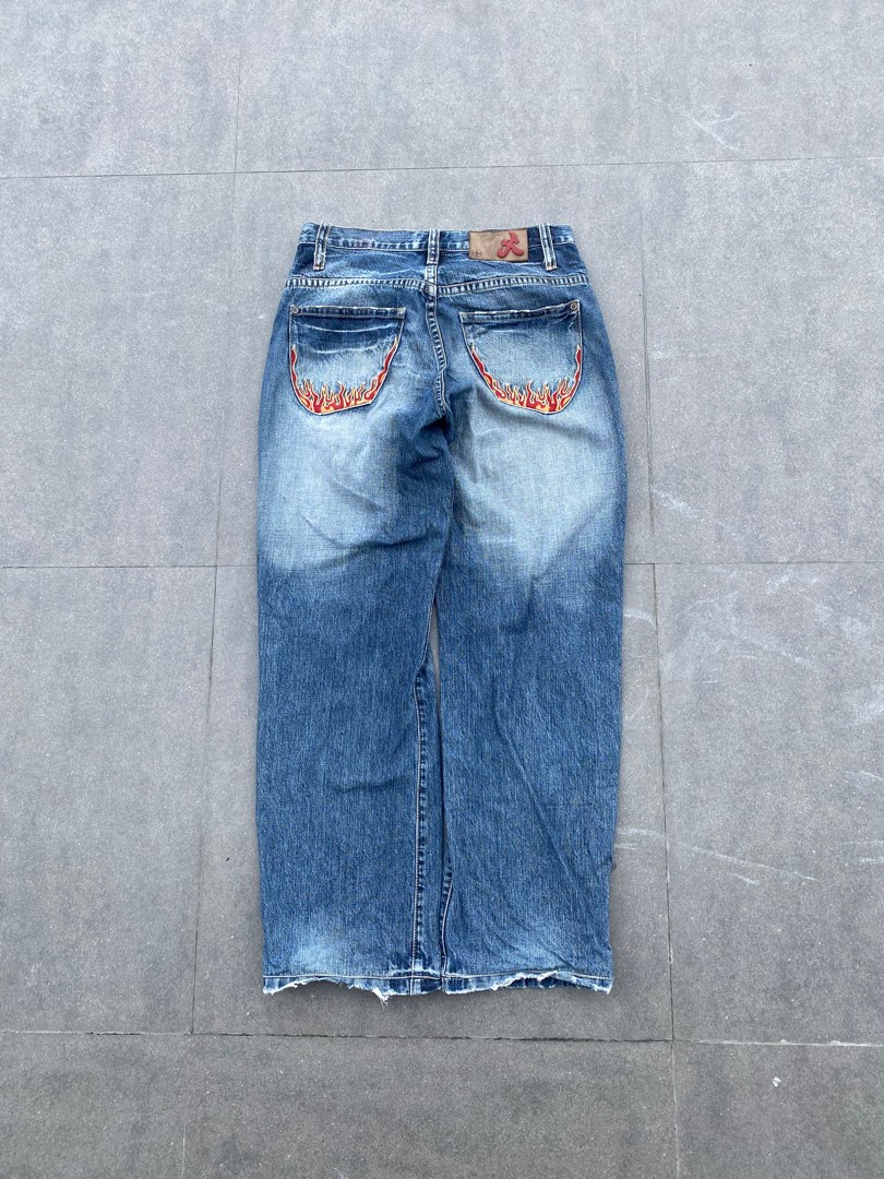 Nippon Blue Flames, Men's Fashion, Bottoms, Jeans on Carousell