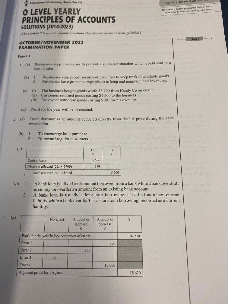 (NEW 2024) O Level Principle of Accounts TYS, Hobbies & Toys, Books ...
