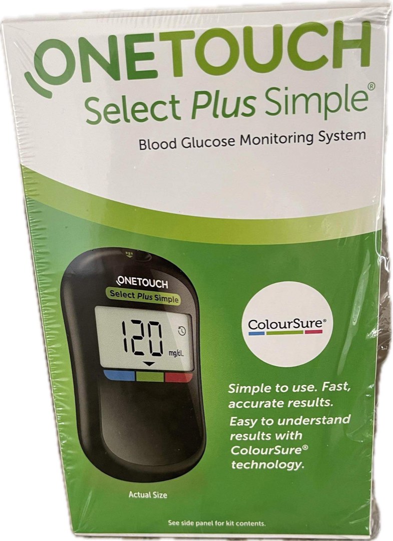 OneTouch Select Plus Simple Blood Glucose Meter only, Health ...