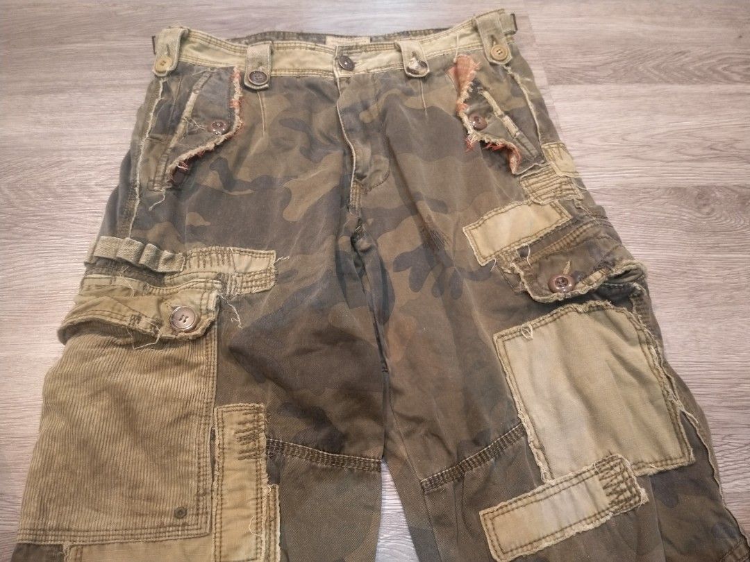 Rare,Cargo Pants Military Save Stars Camouflage, Fesyen Pria, Pakaian ...