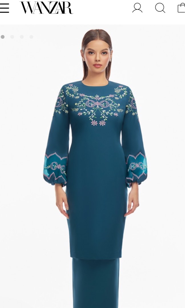 RENT baju kurung wanzar, Women's Fashion, Muslimah Fashion, Baju Kurung ...