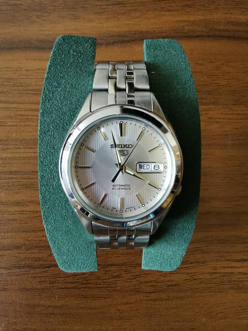 Seiko 5 SNKL15 Automatic Watch - Silver, Men's Fashion, Watches ...