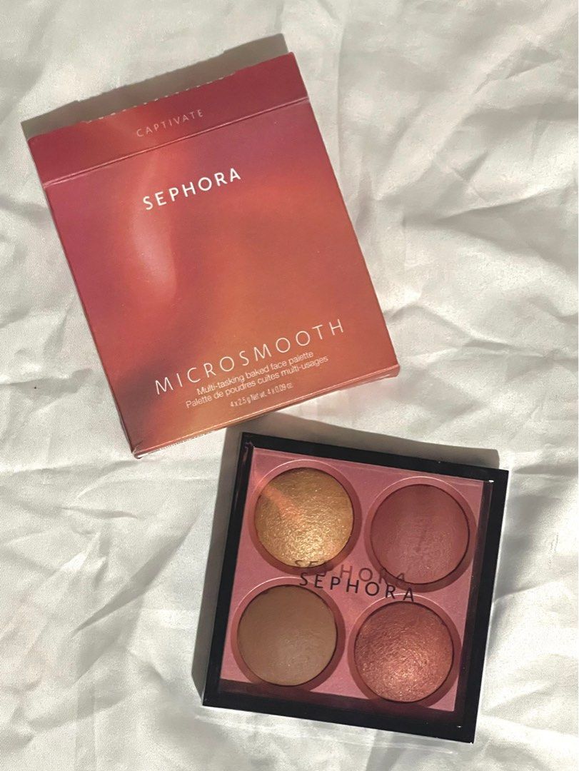 SEPHORA Microsmooth Multi-tasking Baked Faced Palette, Beauty ...