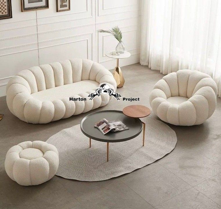Sofa labu sofa kacang sofa lengkung sofa curved sofa boba, Perabotan ...