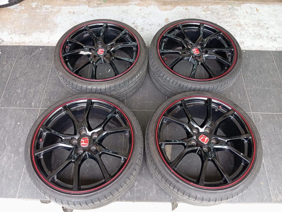 SPORT Rim HONDA ORI JAPAN 20" TYRE HANKOOK 75% CIVIC TYPE-R FK8 FL5 FK2 ...