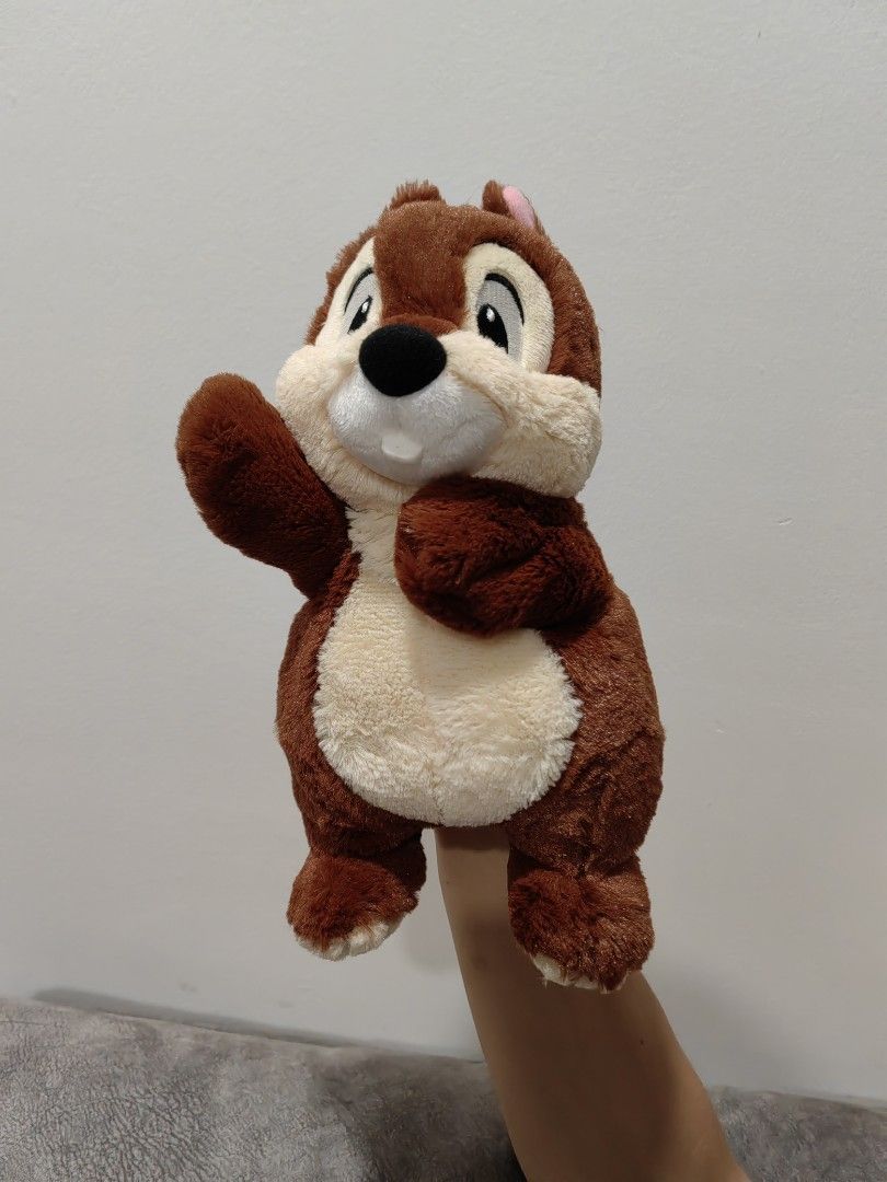 Tokyo Disney Resort Chipmunks Fluffy Hand Puppet Hairy Soft Toy ...