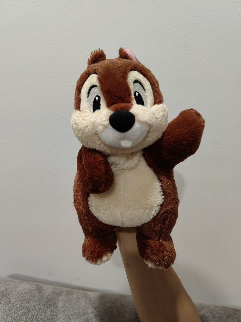 Tokyo Disney Resort Chipmunks Fluffy Hand Puppet Hairy Soft Toy ...