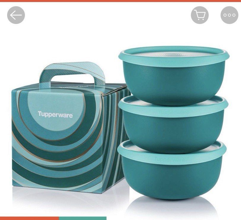 Tupperware blossom bowl green set(3), Furniture & Home Living ...