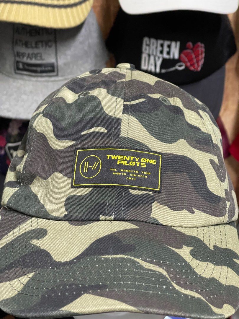 Twenty One Pilots Band Camo Buckle Cap, Men's Fashion, Watches ...