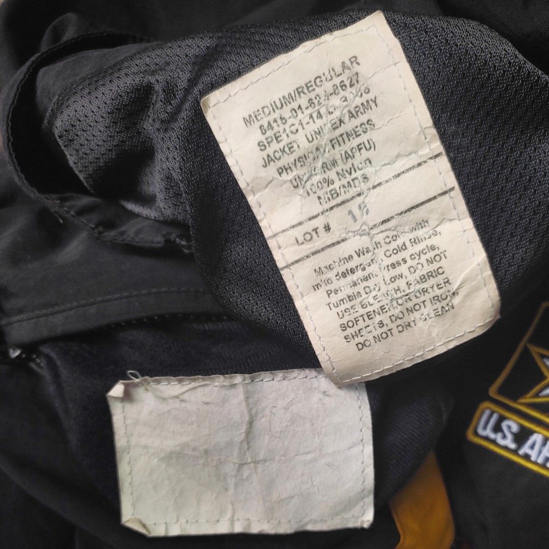 US Army APFU (Army Physical Fitness Uniform) Jacket, Fesyen Pria ...