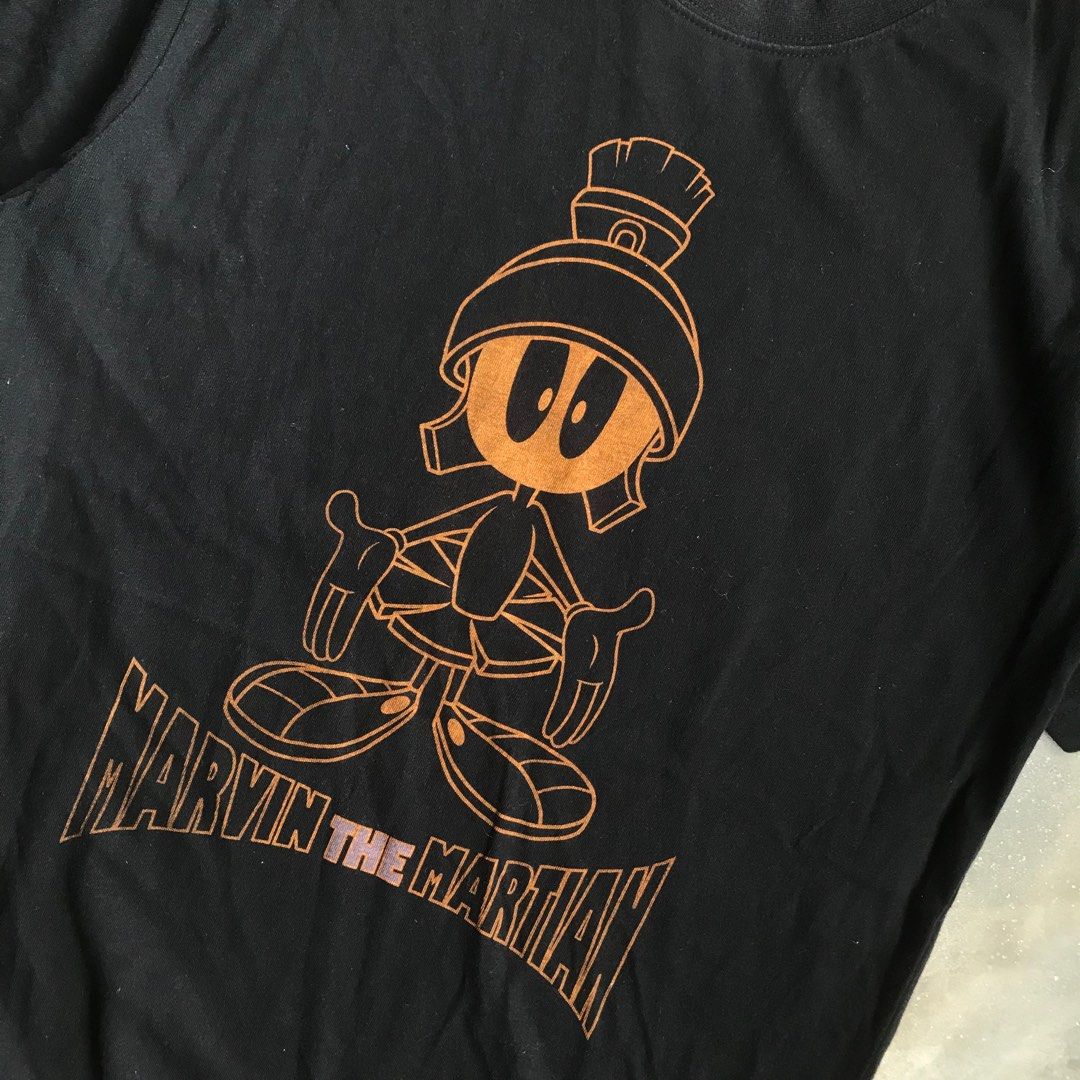 Vintage Looney Tunes Marvin The Martian, Fesyen Pria, Pakaian , Atasan ...
