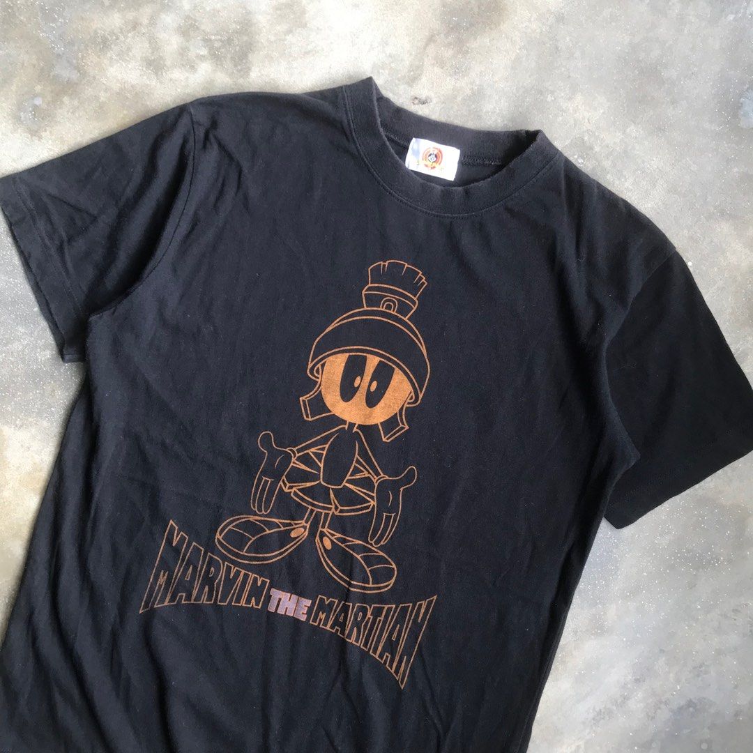 Vintage Looney Tunes Marvin The Martian, Fesyen Pria, Pakaian , Atasan ...