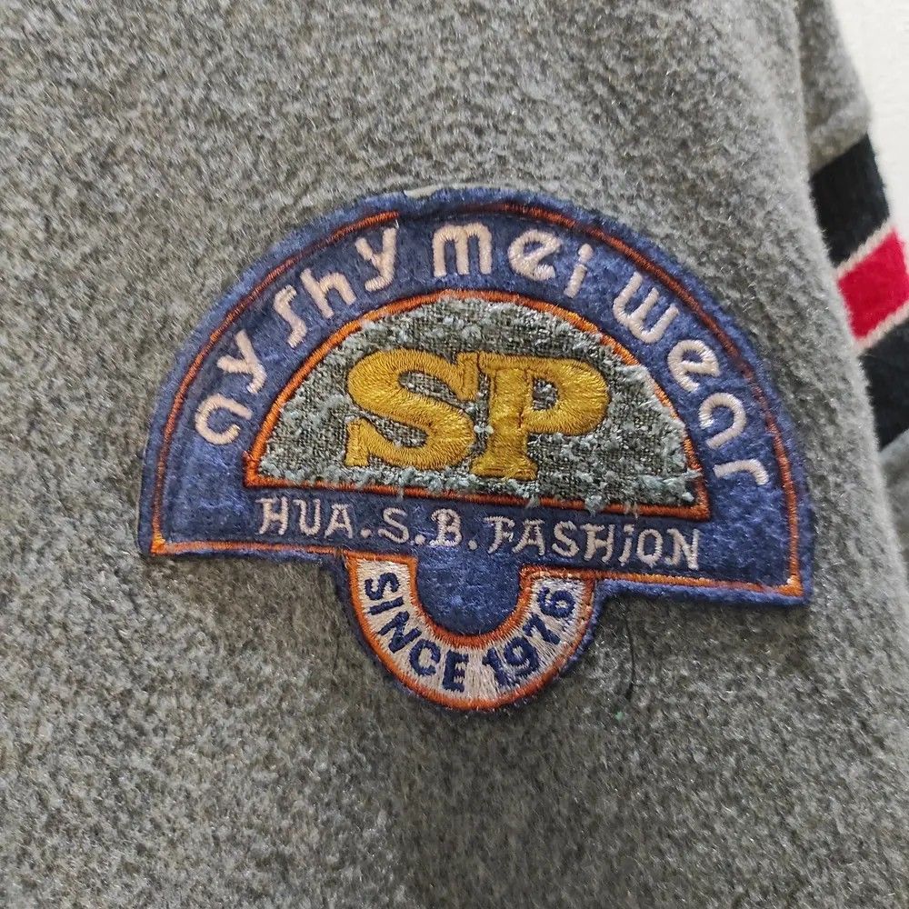 Vintage Varsity Jacket Ay Shy Mei Wear Supermarket Star 1989, Fesyen ...