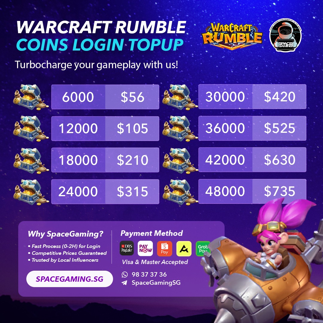 Warcraft Rumble Coins Cheap Topup [Login Required], Video Gaming ...