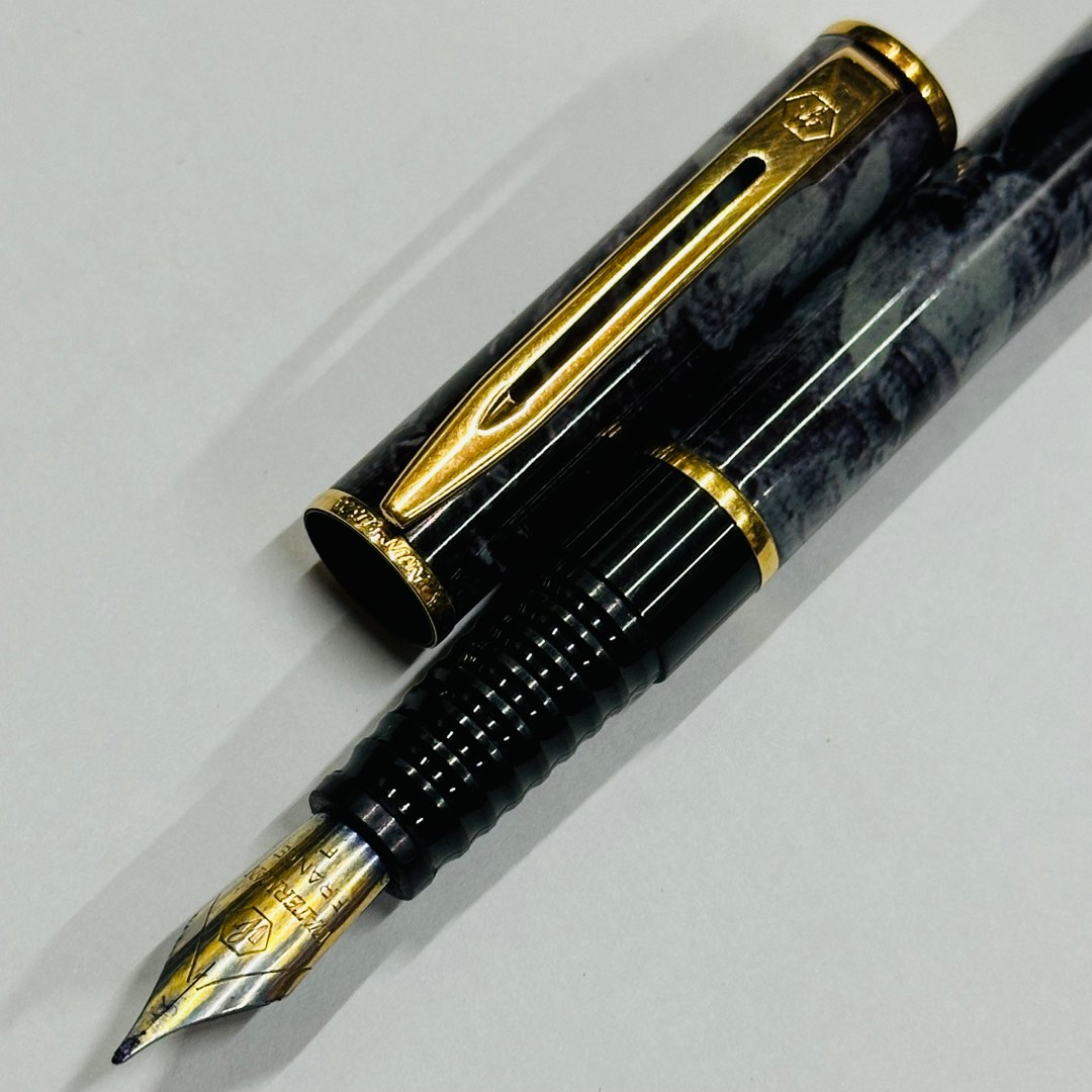 WATERMAN LAUREAT FOUNTAIN PEN GREY MARBLE Made in France - PreOwned ...