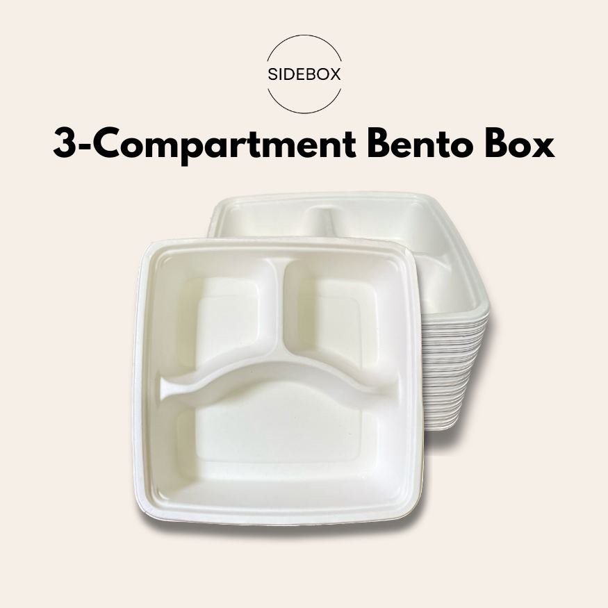 3-Compartment Disposable Bento Box with Clear Lid, Furniture & Home ...