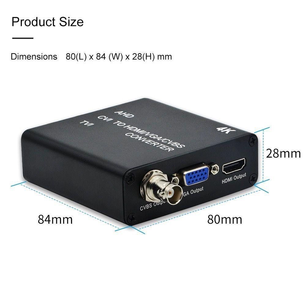 4K AHD/TVI/CVI to HDMI Converter/Adaptor - Industrial High Grade Full ...