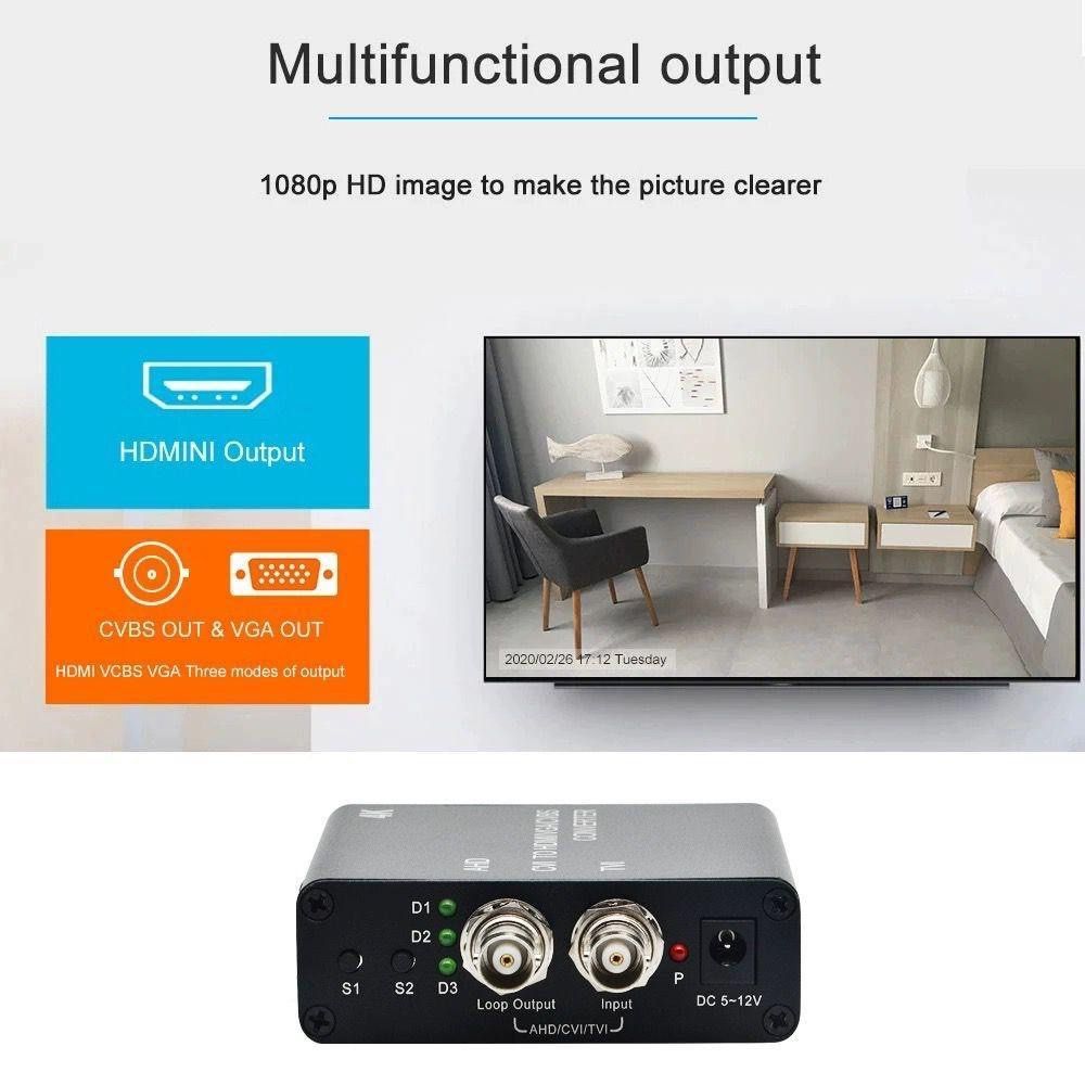 4K AHD/TVI/CVI to HDMI Converter/Adaptor - Industrial High Grade Full ...