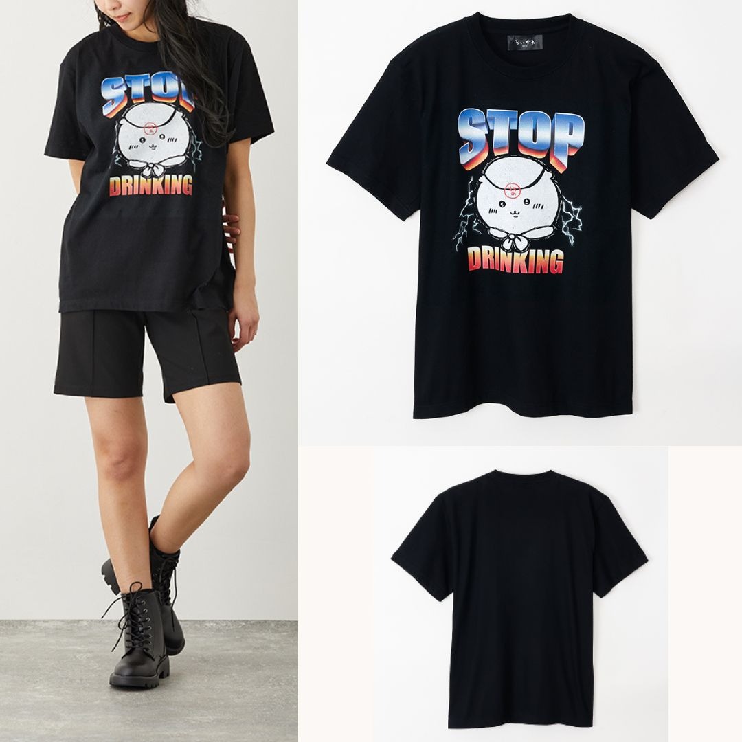 (預訂) 日本 Chiikawa Tee STOP DRINKING 栗子饅頭 KuriManju T-shirt 衫 T恤 日本代購 ...