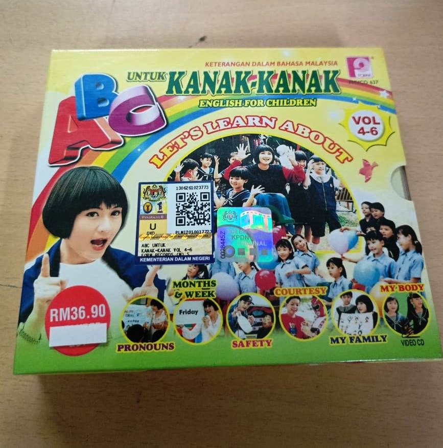 ABC Untuk Kanak-Kanak English For Children Vol.4-6 VCD Keterangan Dalam Bahasa Malaysia, Hobbies ...