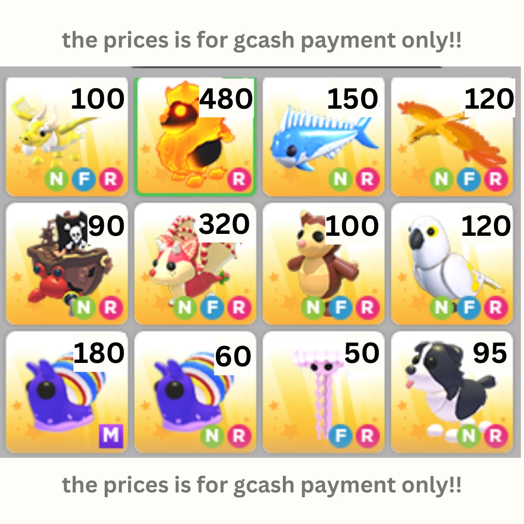 ADOPT ME PETS FOR SALE (PRICES INDICATED ON EACH PET) || UPDATED, Video ...