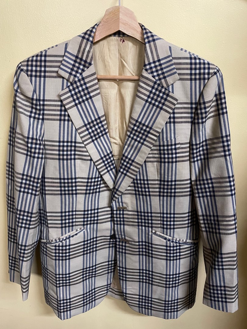 PETER TAILOR Beige Checked Blazer/Sportcoat, Men's Fashion, Coats ...