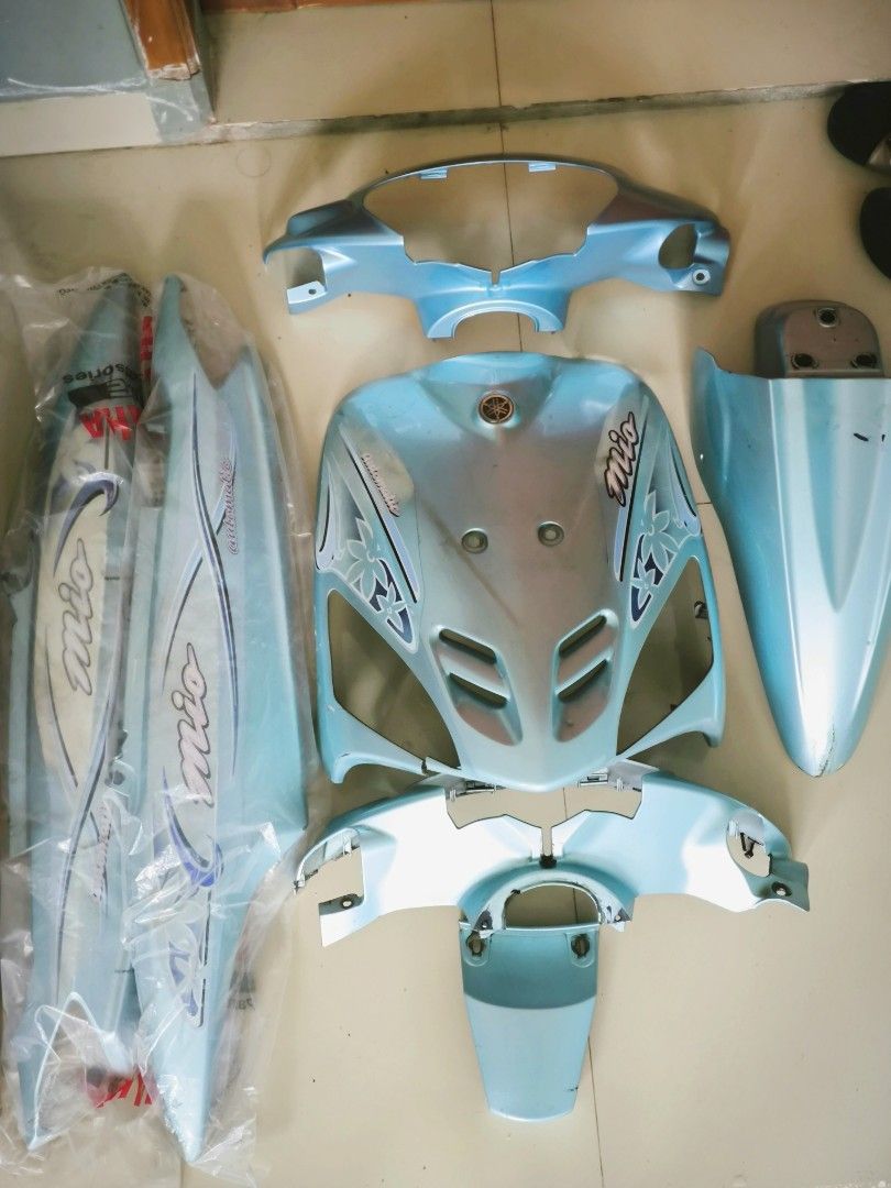 Body Halus Mio Sporty Orisinil Bahan Warna Biru Muda, Motor di Carousell
