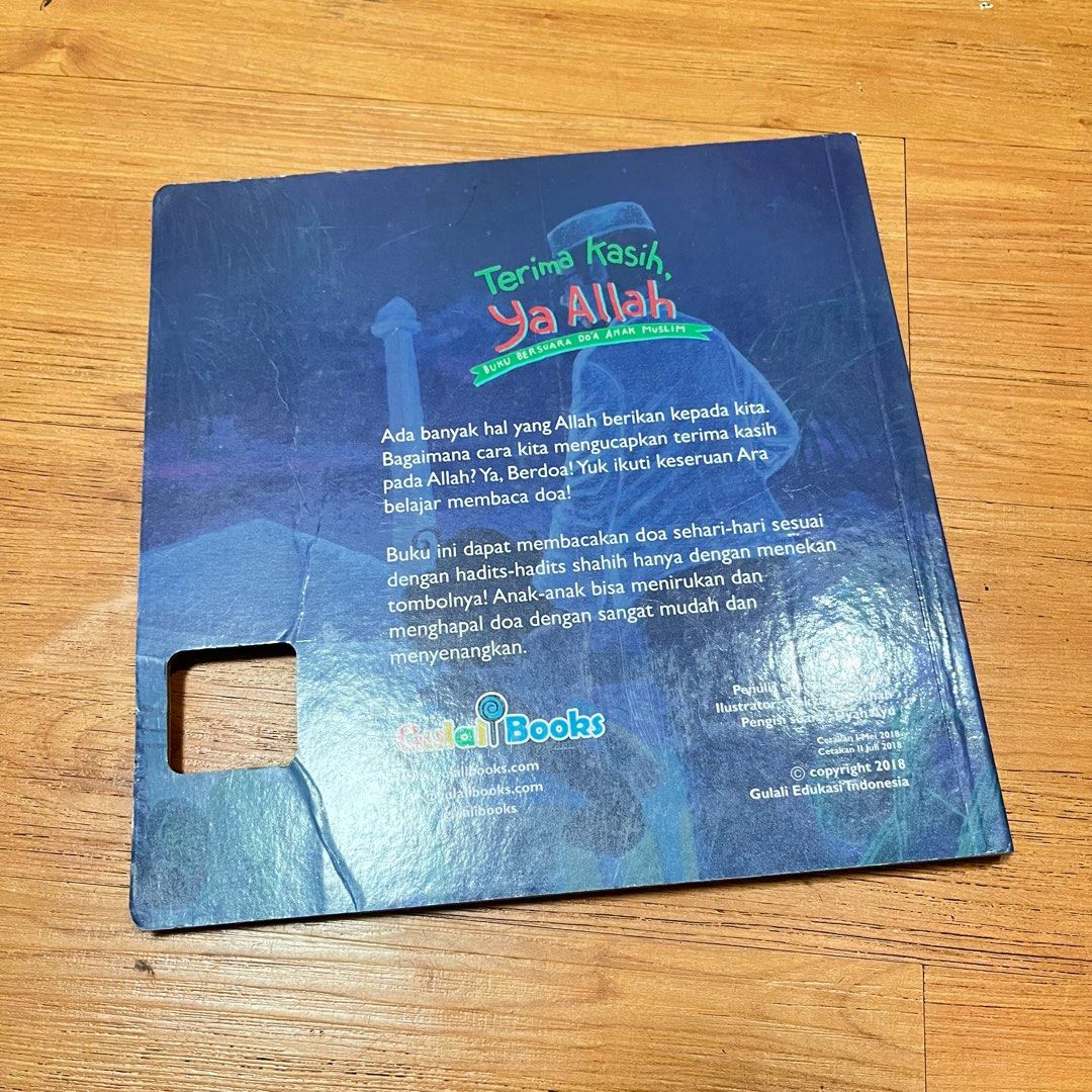 Buku Anak Bersuara Doa Terima Kasih Ya Allah Buku Alat Tulis