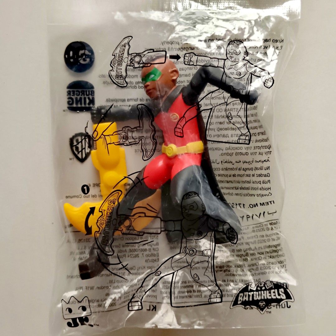 BURGER KING BATWHEELS Grappling Hook Robin Action Figure, Hobbies ...