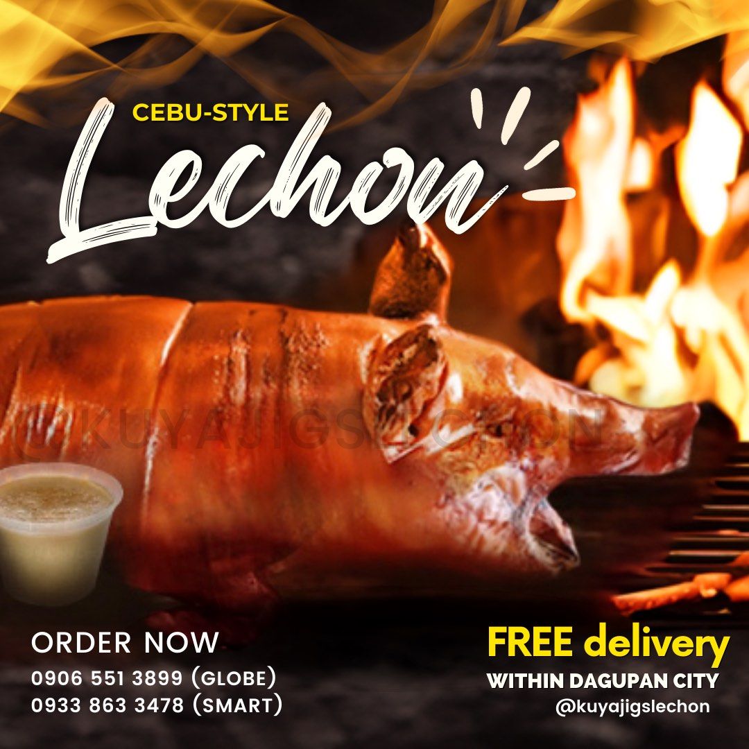 Cebu style Whole Lechon Baboy Lechon Baka in Pangasinan, Food & Drinks, Local Eats on Carousell