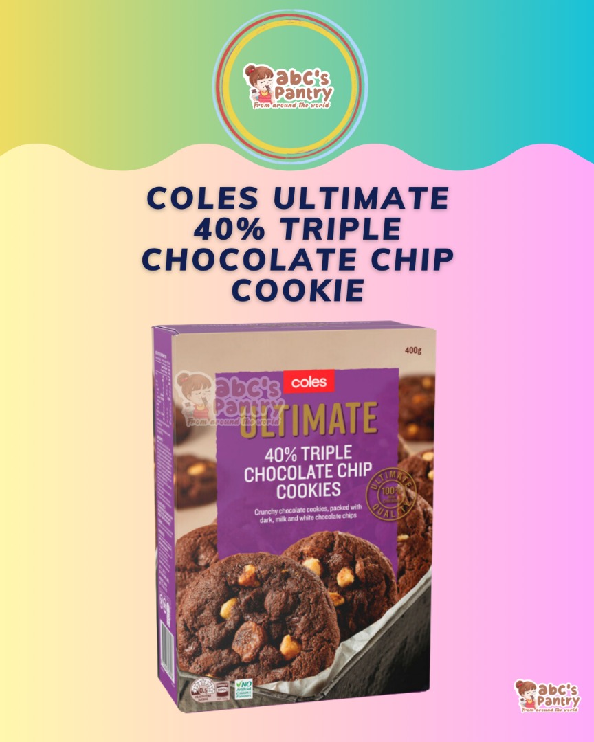 COLES AUSTRALIA | Ultimate 40% Triple Chocolate Chip Cookie | 400g ...