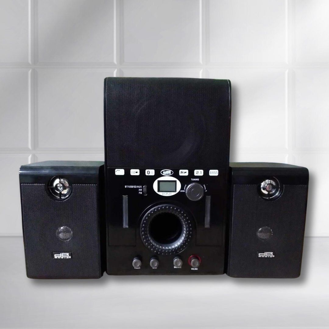 DBaudio SUB-338-BT 2.1 Active Home Theater Sound System Super Bass with ...