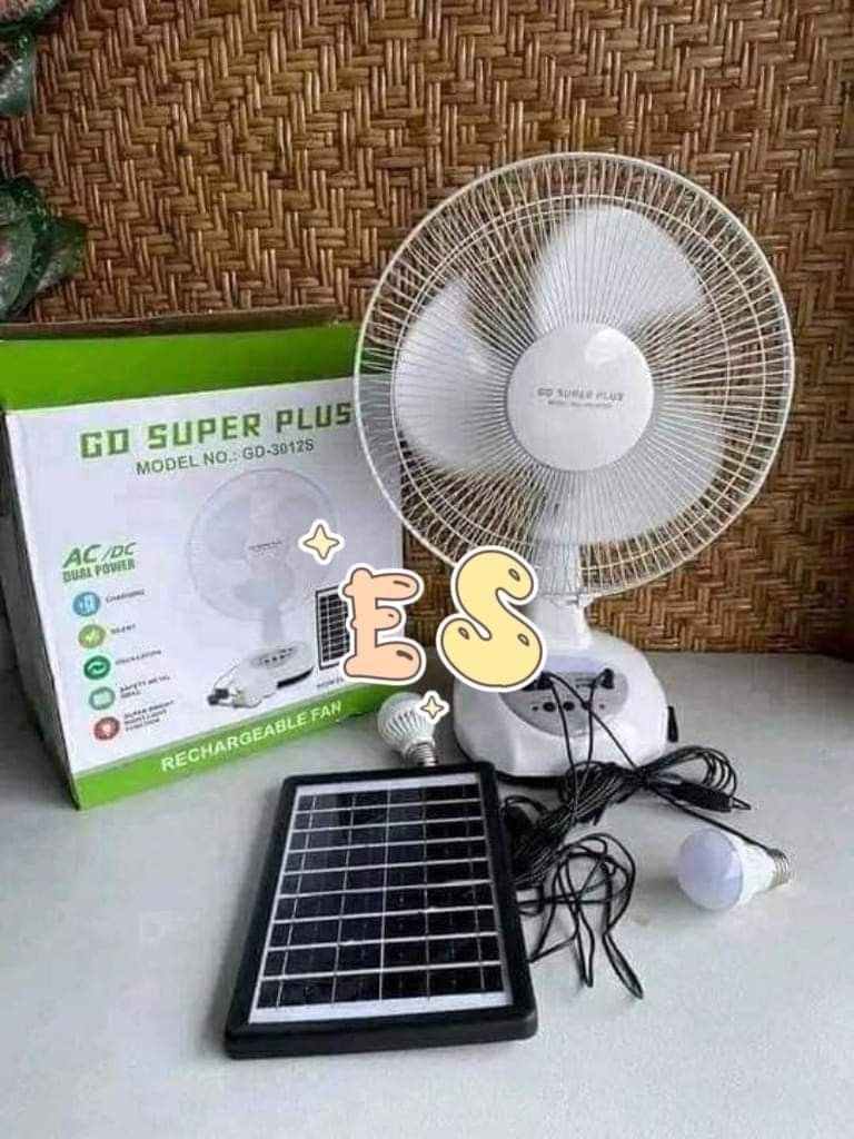 GD SUPERPLUS SOLAR FAN, Furniture & Home Living, Lighting & Fans, Fans ...