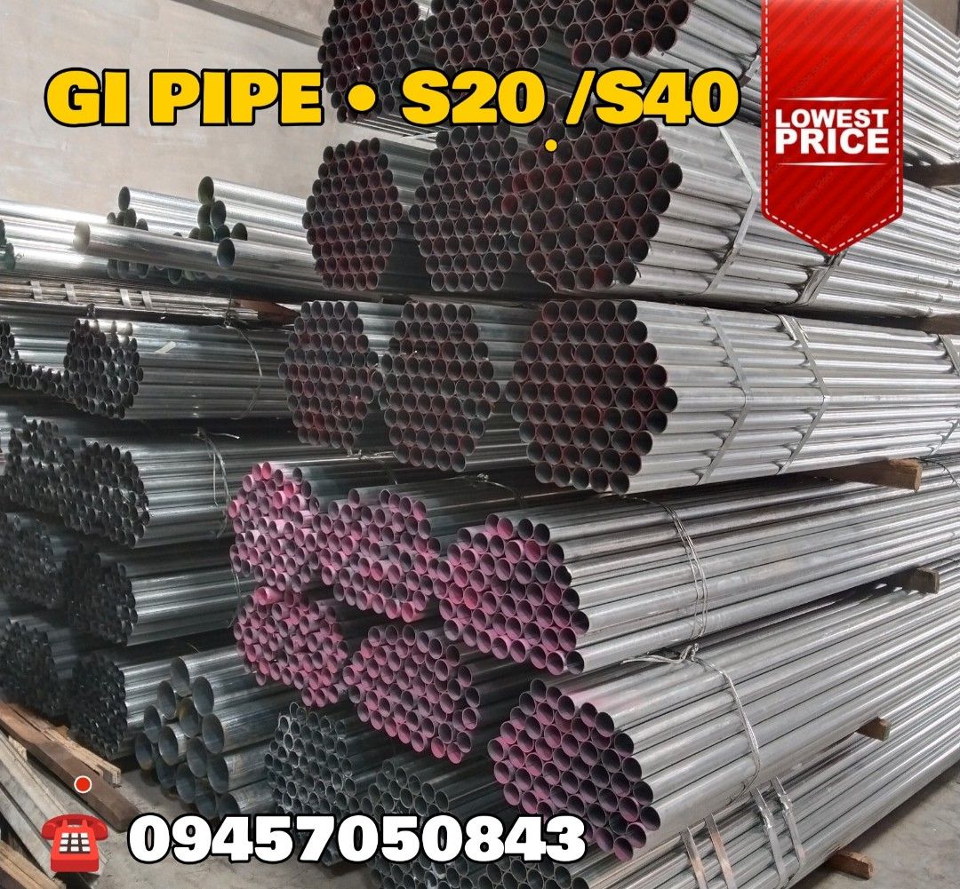 GI PIPE S20/S40 - BAGSAK PRESYO, Commercial & Industrial, Construction ...